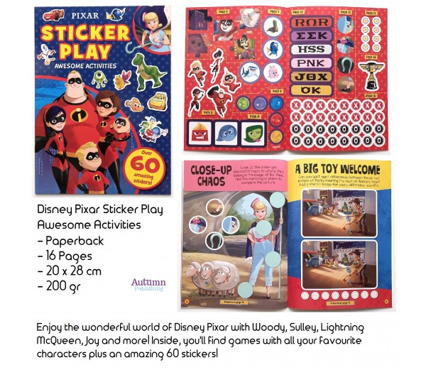 Disney Pixar Sticker Play Awesome Activities Book Buku Jakarta ...